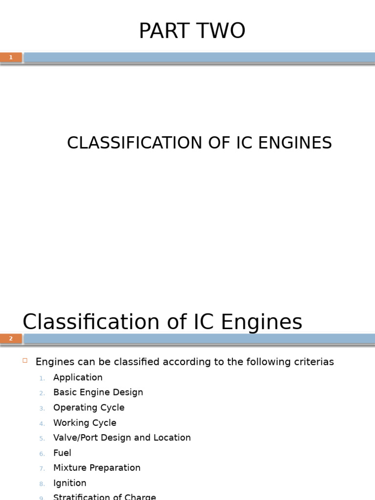 PART II - Classification of IC Engines | PDF | Internal Combustion ...