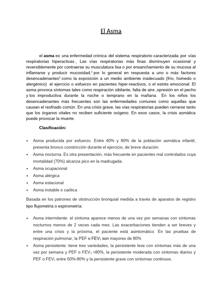 Guía Completa sobre el Asma | PDF | Asma | Enfermedades y trastornos
