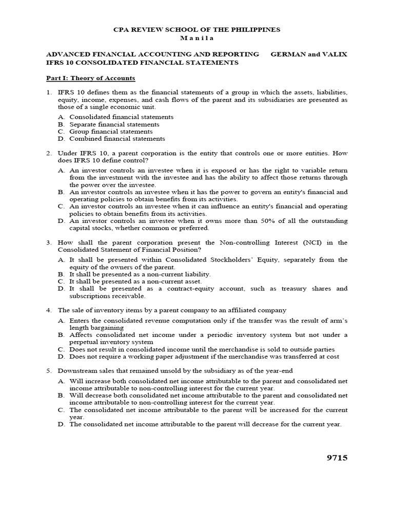 9715 - IfRS 10 Consolidated Financial Statements | PDF | International ...
