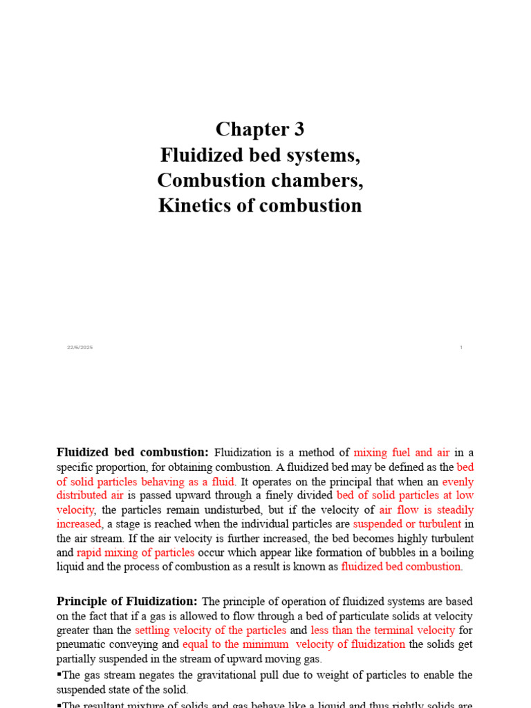 Chapter 3 - Fluidized Bed Systems | PDF | Fluidization | Gases
