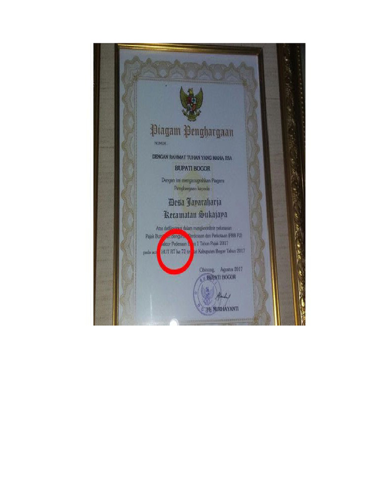 Contoh Piagam | PDF