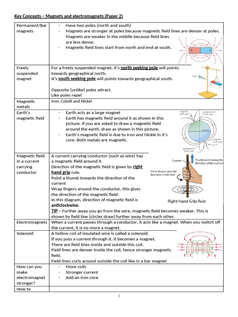 Understanding Magnets and Electromagnets | PDF | Observational Error ...