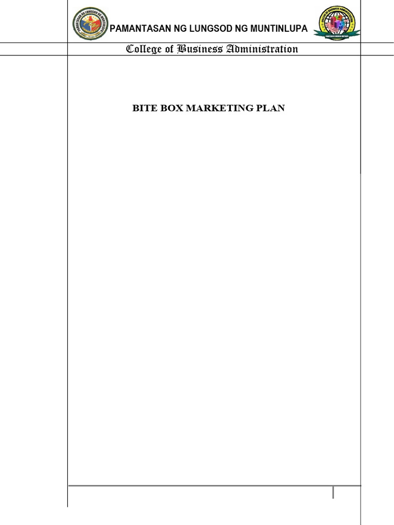 Marketing-Plan Manuscript Group1 BSBA2MM6 Marketing-Management BiteBox ...