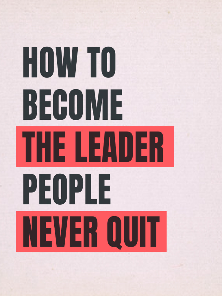 Become a Leader People Trust | PDF