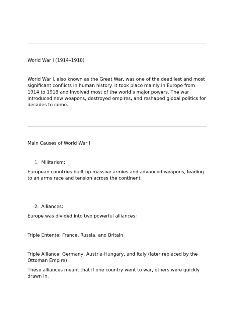 ww1 | PDF | World War I | German Empire