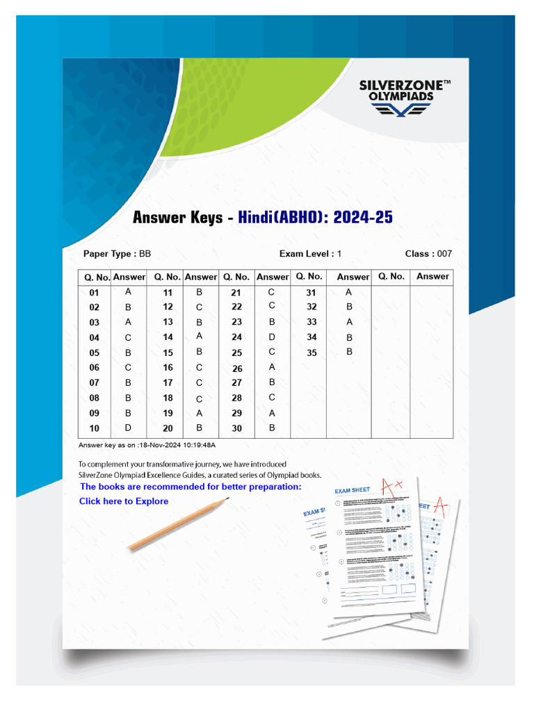 Assets File Ans-Key Abho BB CL 7 | PDF