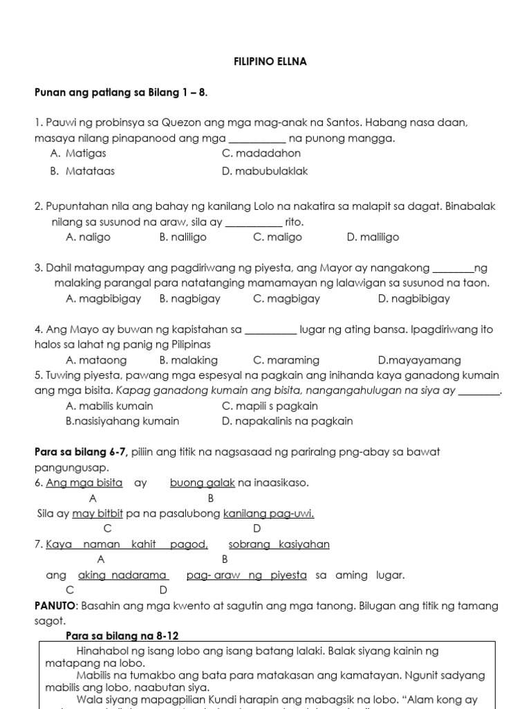 Filipino - Ellna | PDF