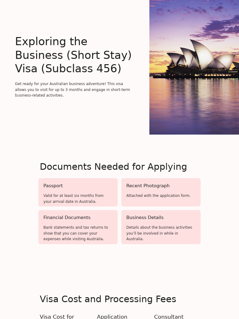 Business Short Stay Visa Subclass 456 | PDF | Travel Visa