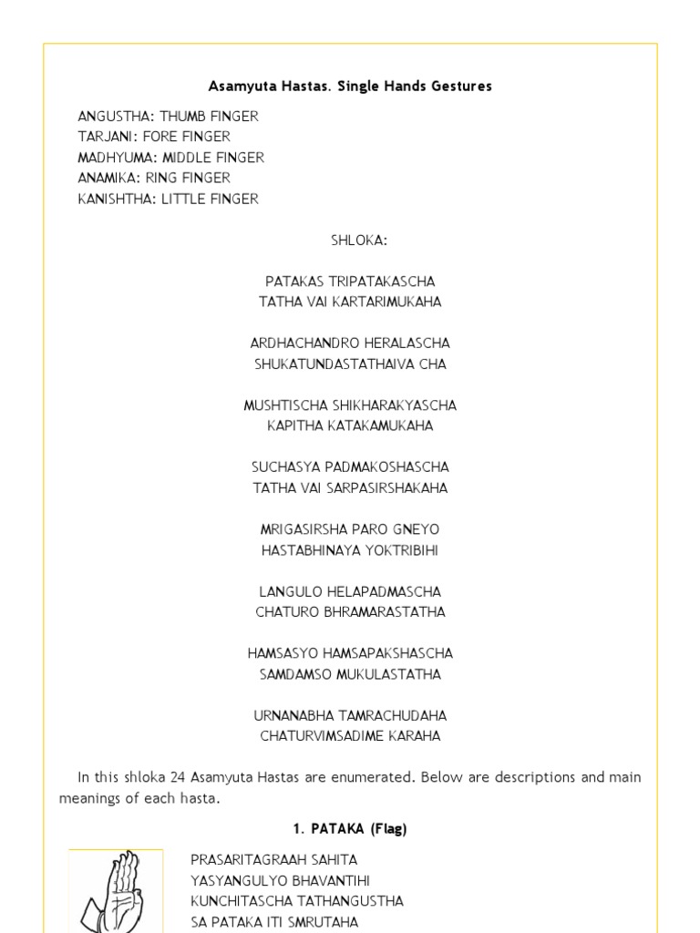 Asamyuta Hastas | PDF | Hand | Arm