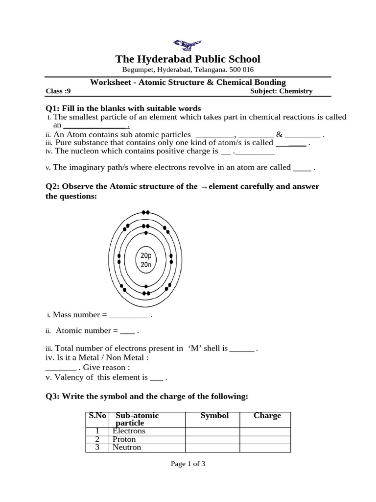 Atomic Structure & Chemical Bonding | PDF | Atoms | Ion