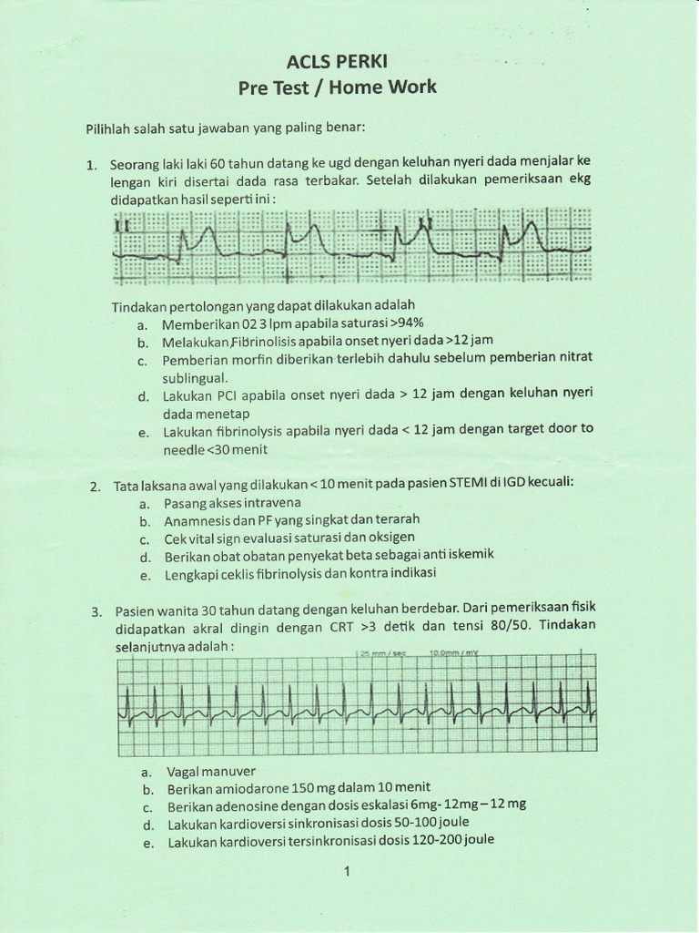 Panduan Tindakan Medis ACLS untuk STEMI | PDF