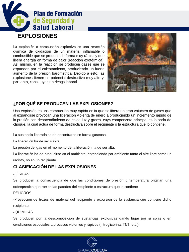 Explosion Es | PDF | Combustión | Combustibles