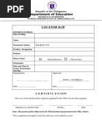 DepEd Locator Slip Template | PDF | Government