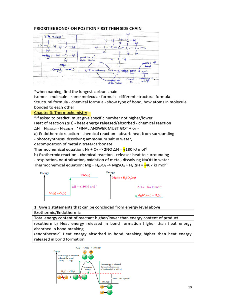 F5 C3 Thermochemistry Note | PDF | Chemical Reactions | Polymers