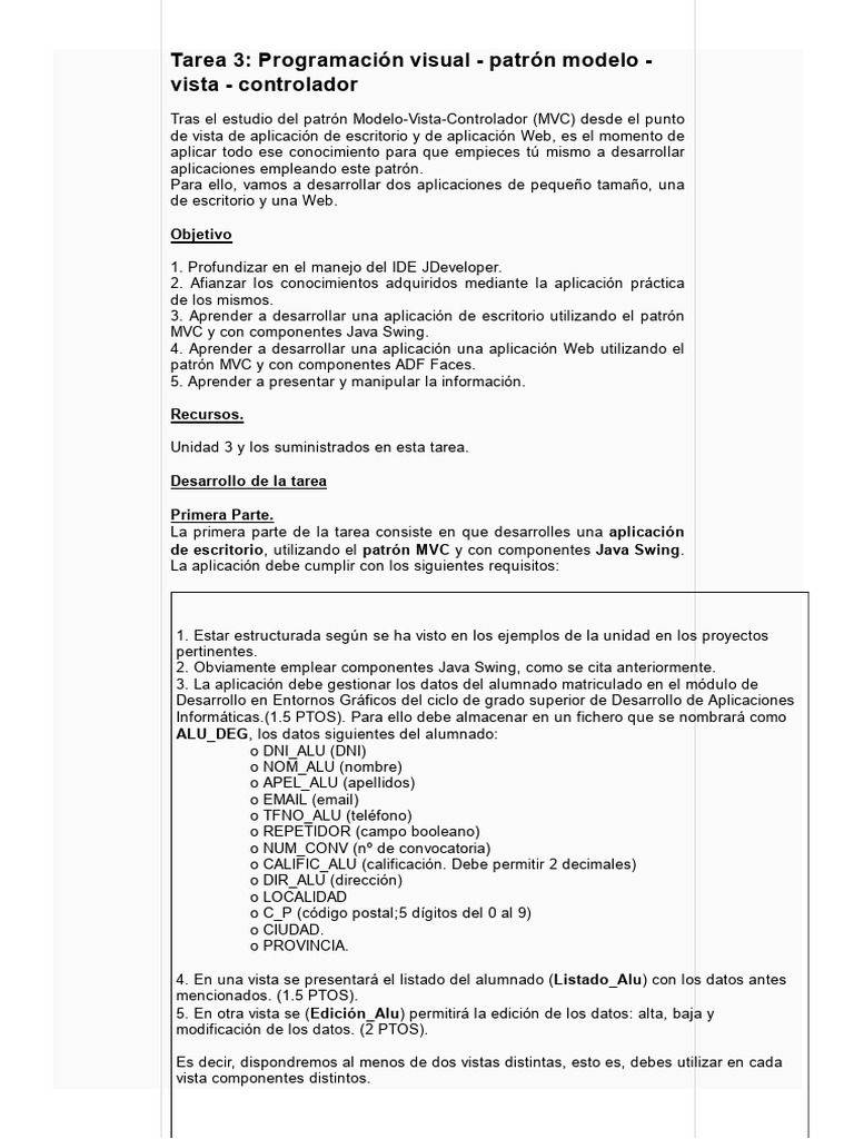 Desarrollo de Apps MVC en Java y ADF | PDF | Modelo – Vista ...