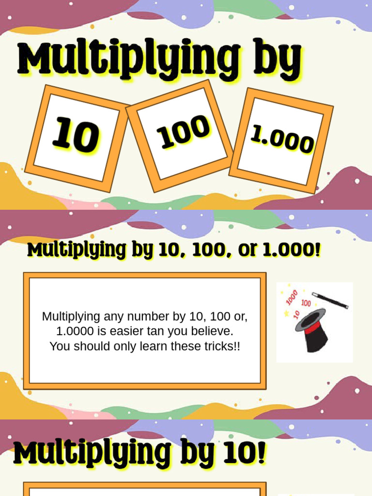 Multiplying by 10,100 and 1.000 | PDF