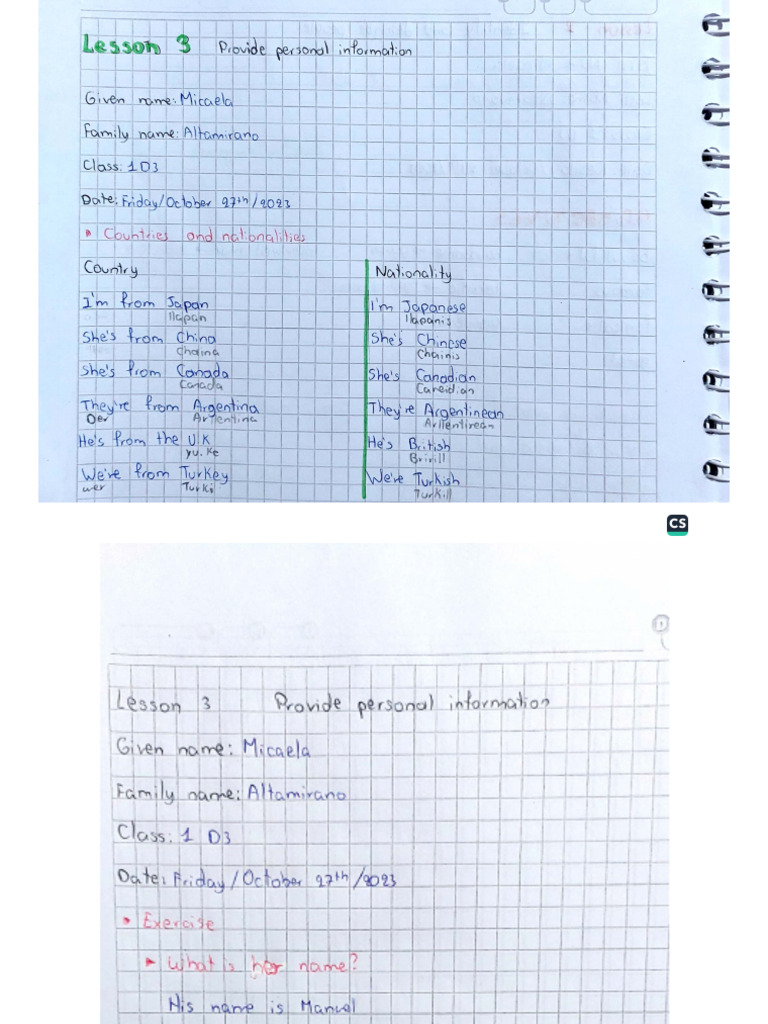LESSON 3 Provide Personal Information | PDF