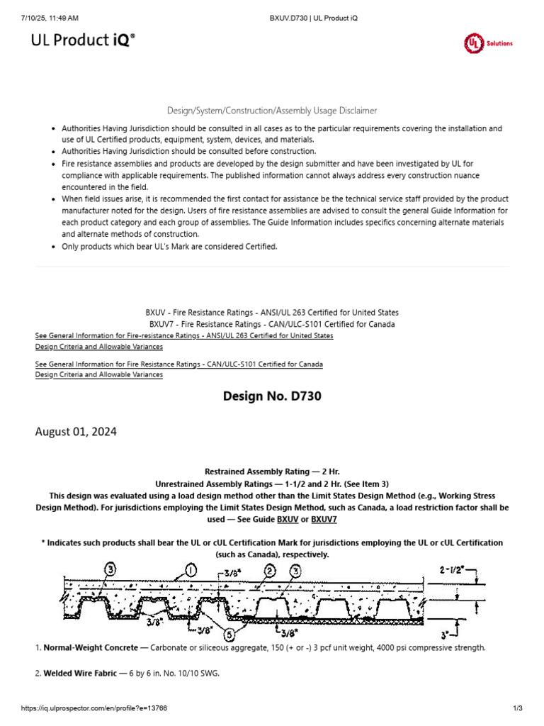 Bxuv.d730 _ Ul Product Iq | PDF | Materials | Building Materials