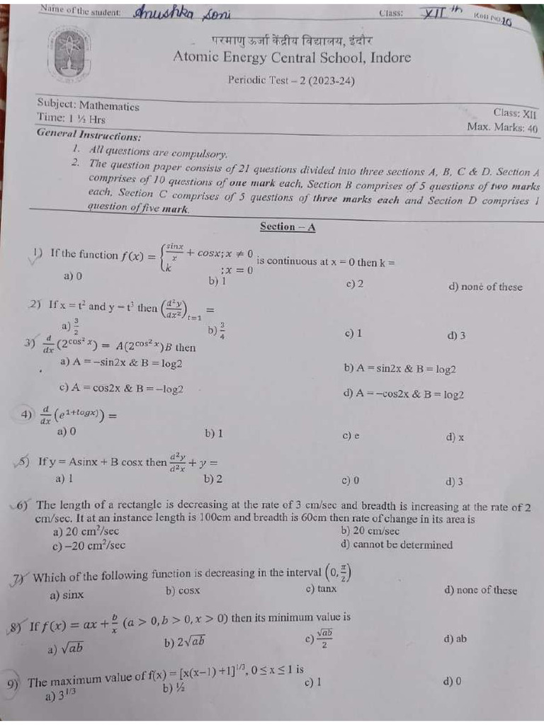 Math PYQ Half Yearly | PDF