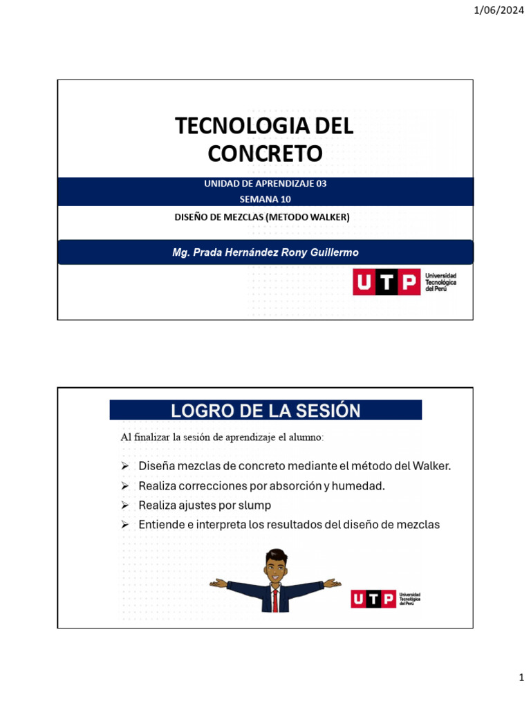 Diseño de Mezclas de Concreto Método Walker | PDF | Hormigón | Cemento