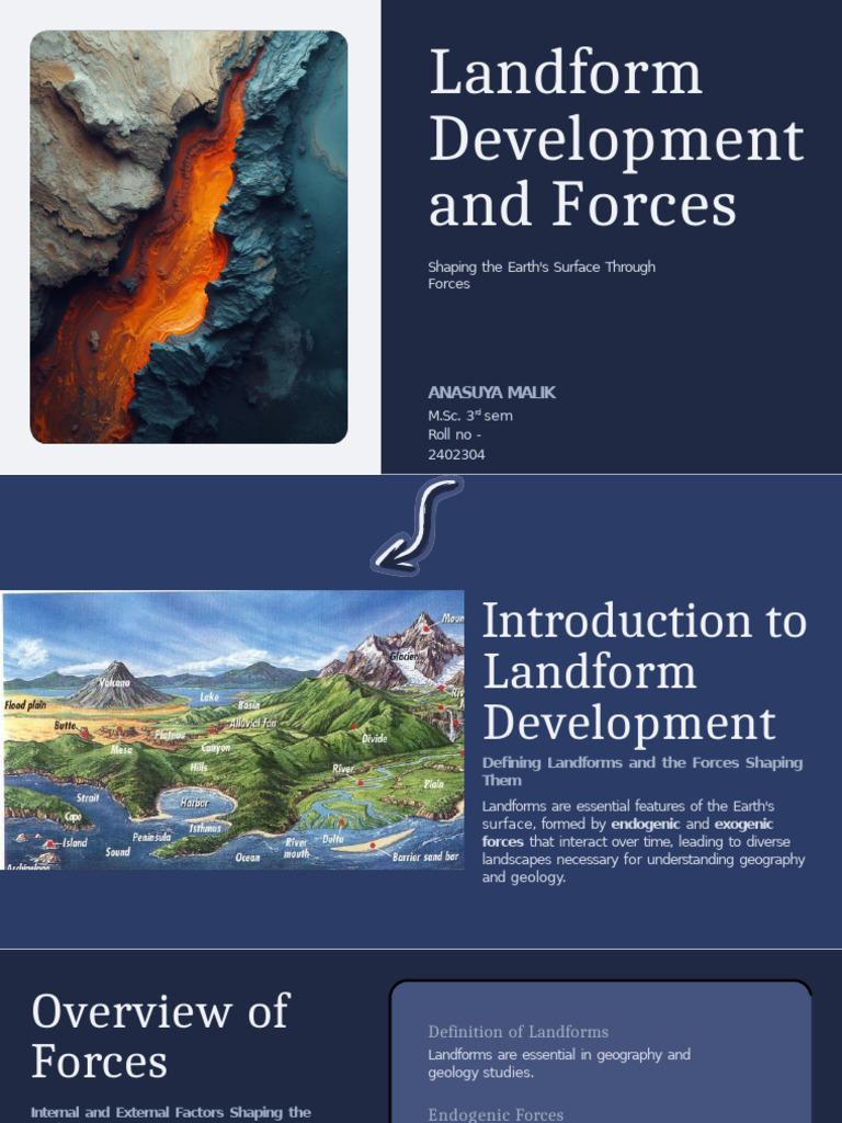 Presentation - Landform Development and Forces | PDF | Erosion | Volcano