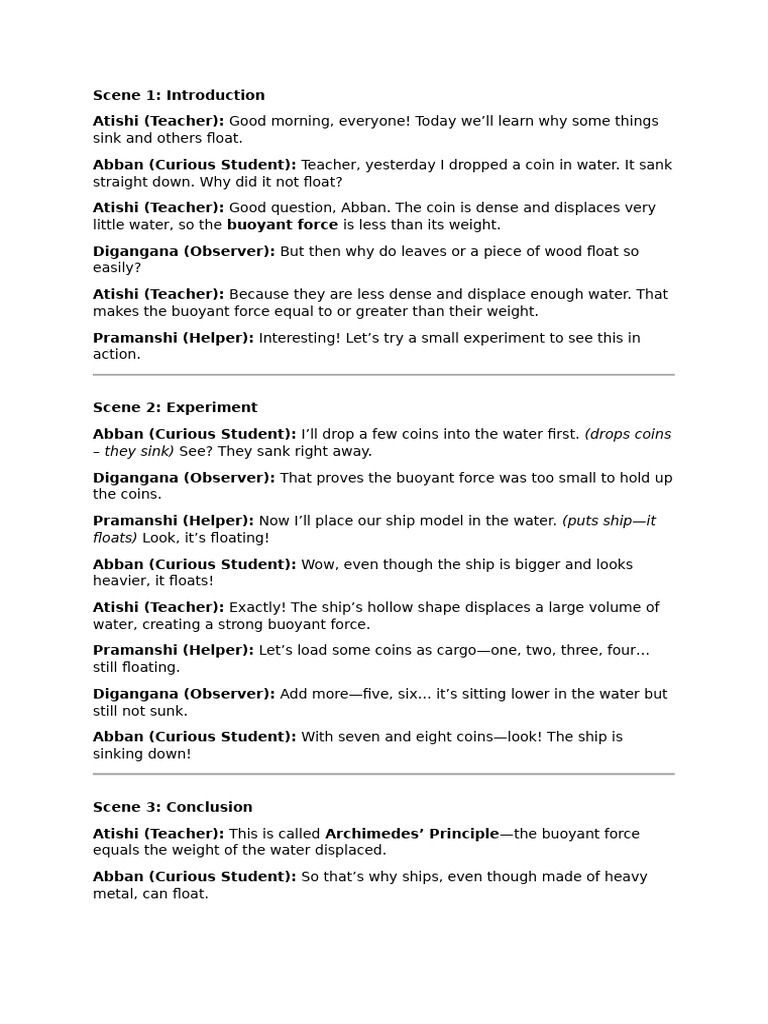Science Play | PDF