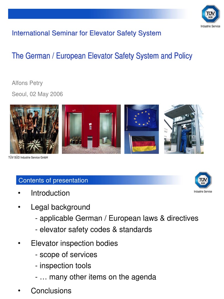 Elevator Germany | PDF | Elevator | Safety