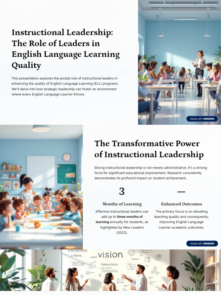 Instructional Leadership The Role of Leaders in English Language ...