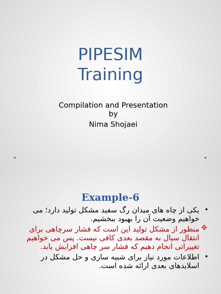 Pipesim Example 6 | PDF