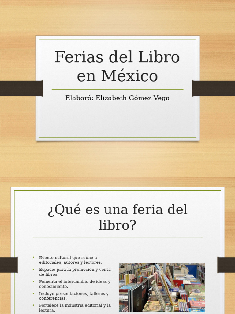 Ferias Del Libro Mexico Presentacion Pdf México
