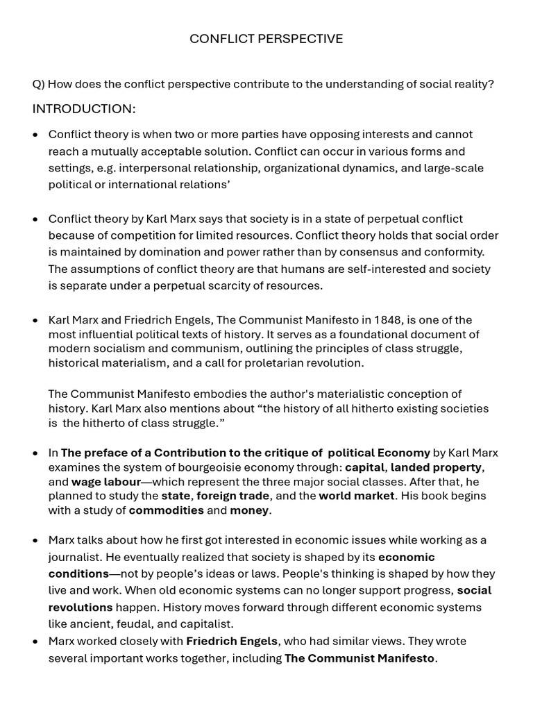 Understanding Conflict Theory Basics | PDF