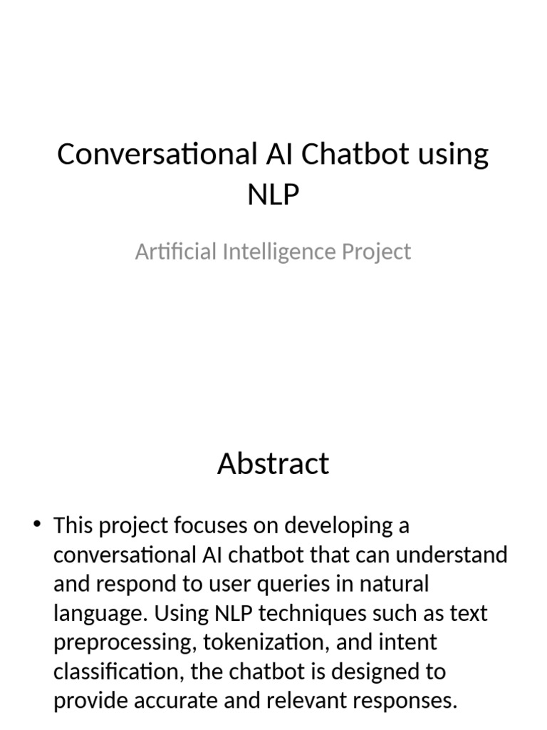 NLP Chatbot Project With Diagram | PDF