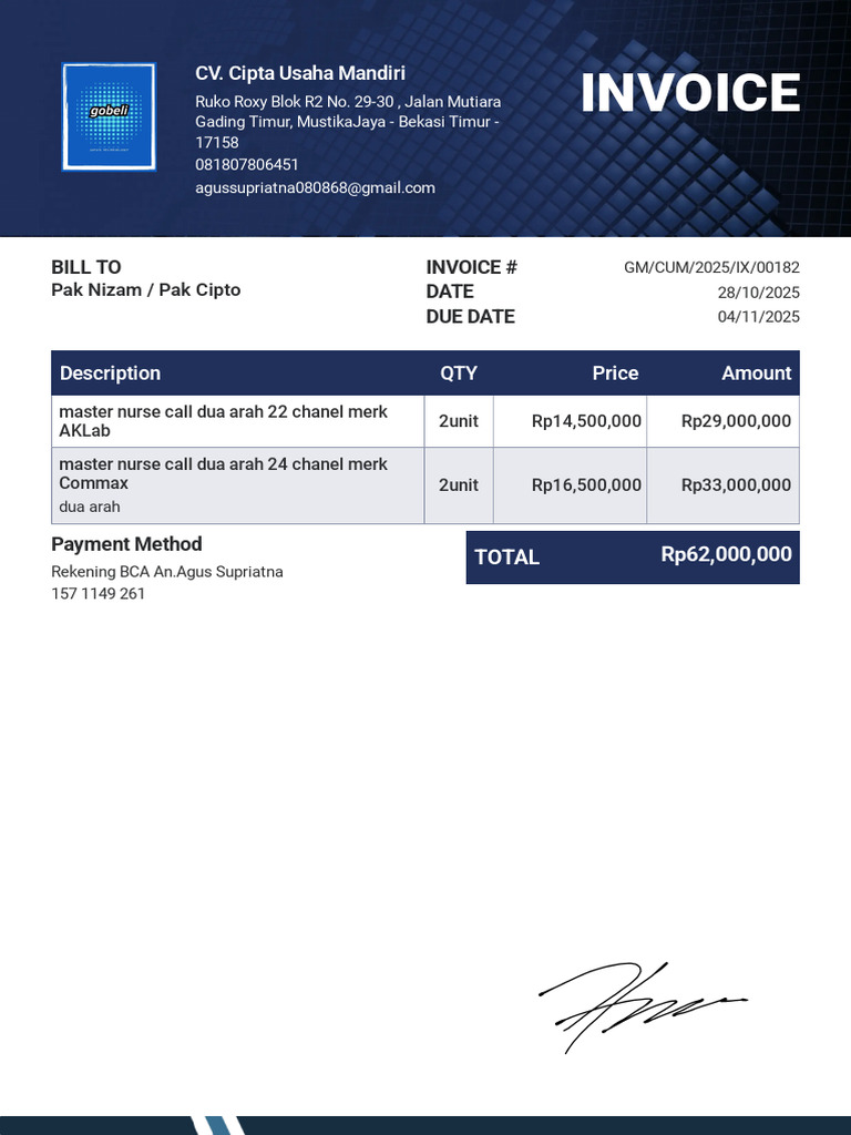 Invoice: Bill To Invoice # Date Due Date | PDF