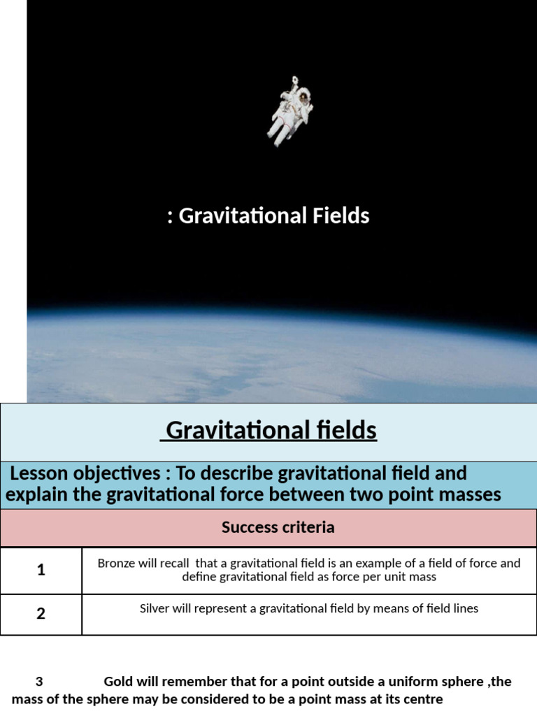Gravitational Fields | PDF | Force | Gravity