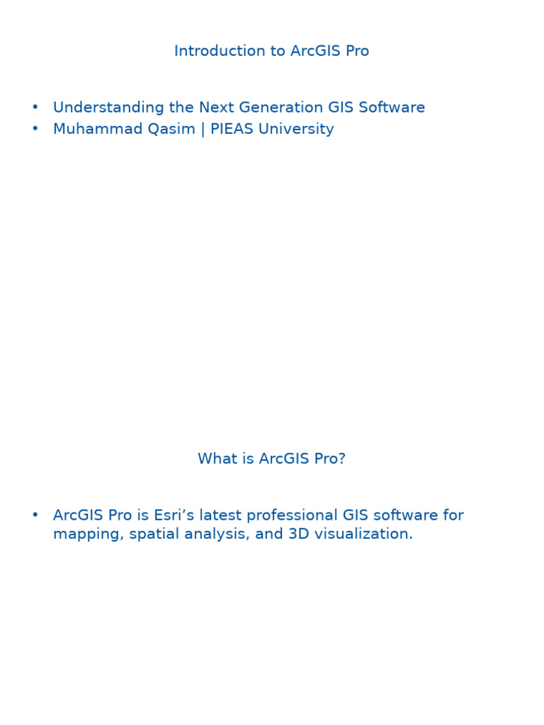 Intro To ArcGIS Pro | PDF | Arc Gis | Geographic Information System