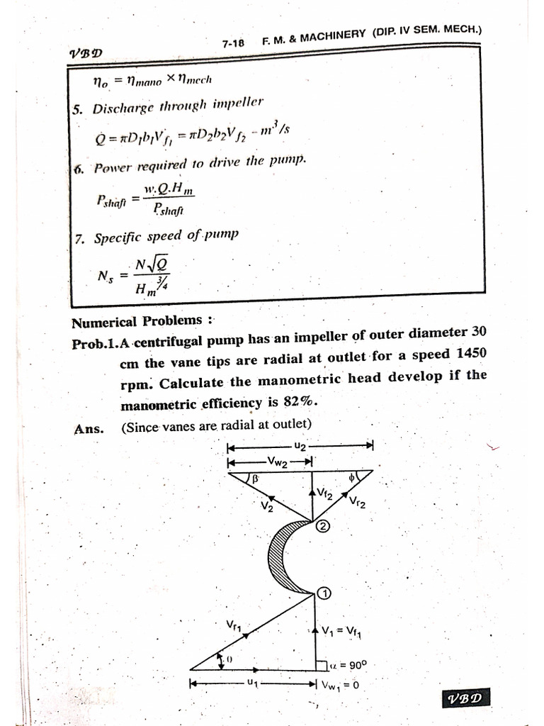 Extra Questions On Centrifugal Pump | PDF