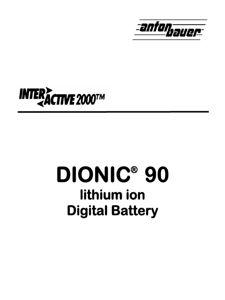 Dionic 90 Lithium Ion Battery Manual | PDF | Battery Charger | Electricity
