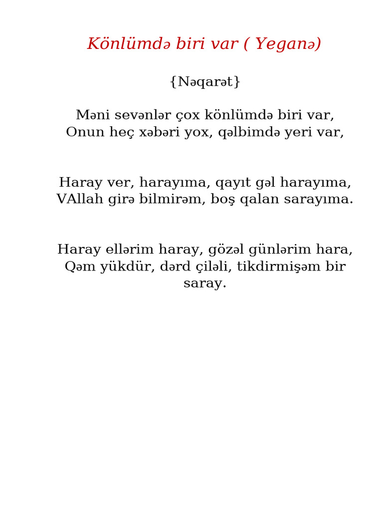 Əli Eynalov Segah (Hazır) | PDF