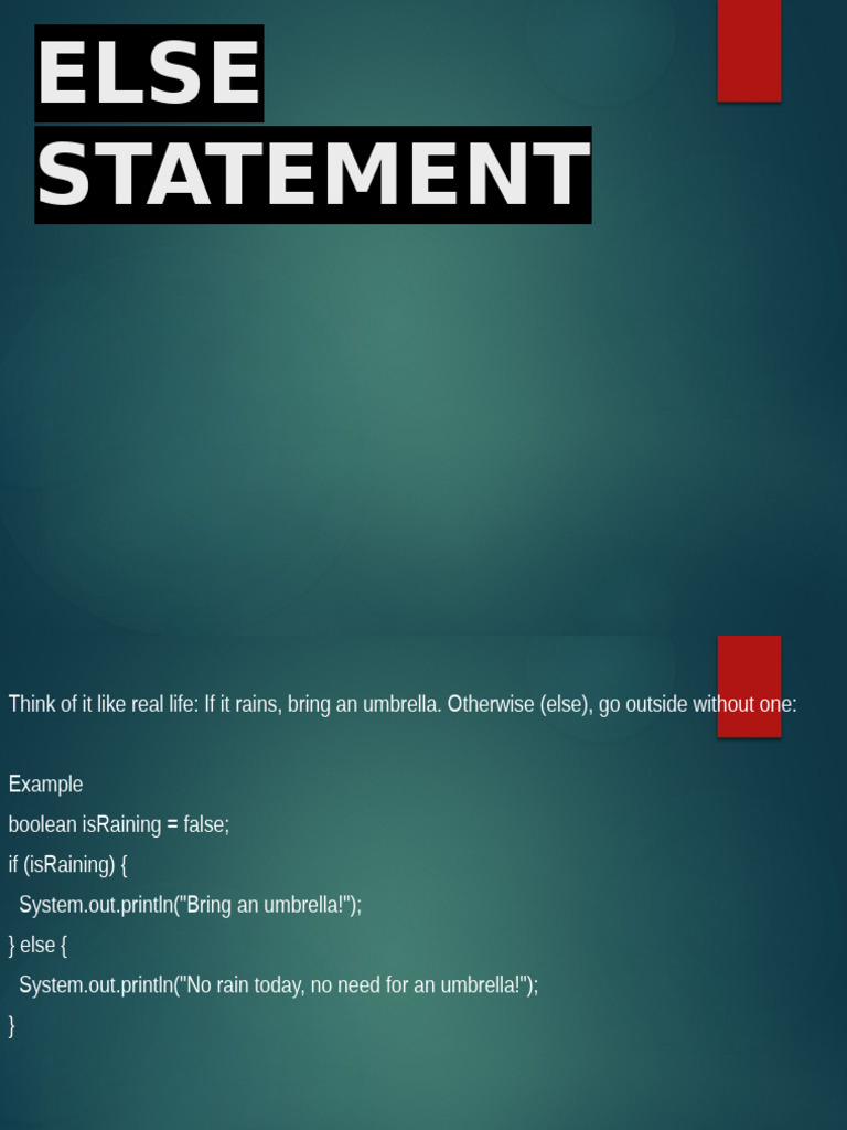 Java Else Statements | PDF