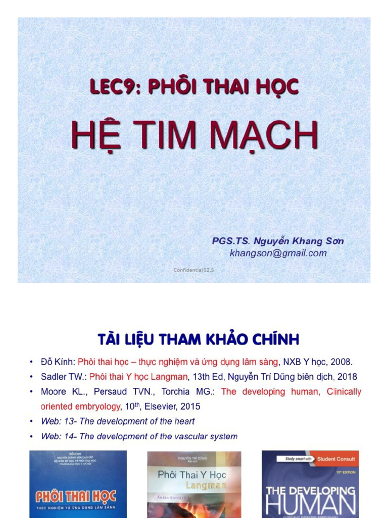 S2.5 - LEC7 - Phôi Thai Học Hệ Tim Mạch | PDF