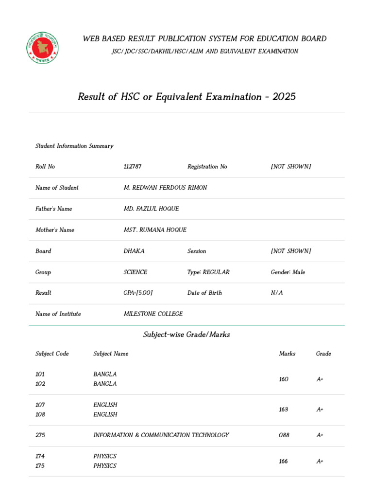 Web Based Result Publication System For Education Board | PDF