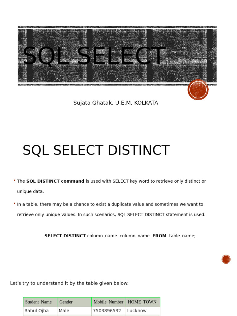 SQL Select (1) | PDF | Sql | Table (Database)