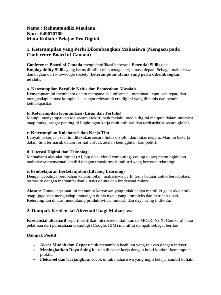 Tugas 1 Belajar Era Digital | PDF