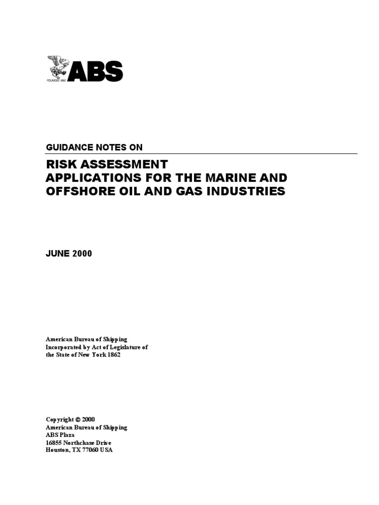 Risk Assesment For Marine and Offshore | PDF