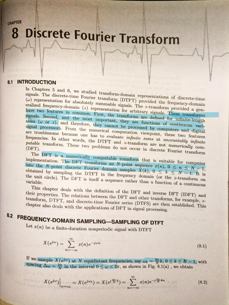Chapter8 - Discrete Fourier Transform | PDF