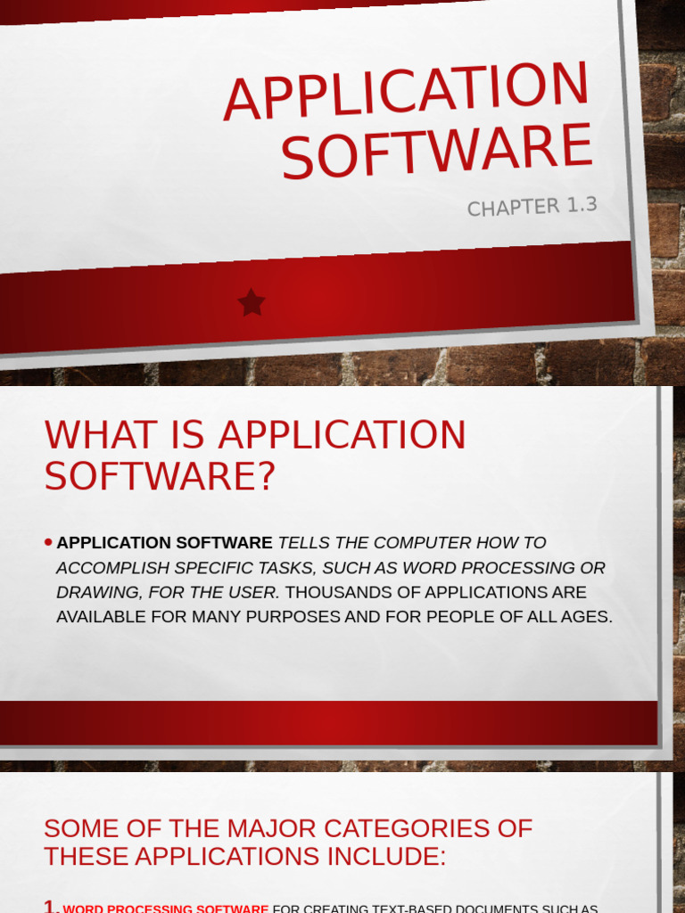 Chapter 1. Lesson 1 C. Application Software | PDF | Computer Data ...