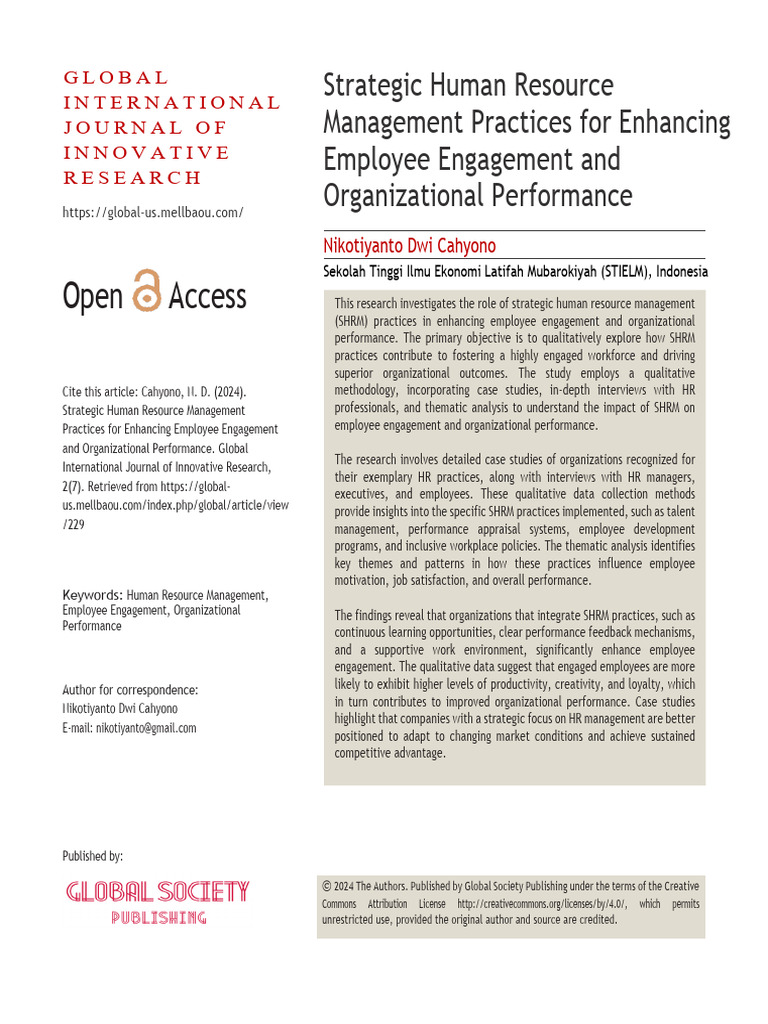 SHRM Practices Boost Employee Engagement | PDF | Human Resource ...