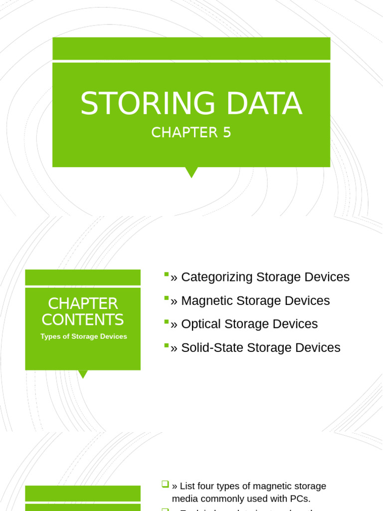 Chapter 5 Storing Data | PDF | Computer Data Storage | Disk Storage
