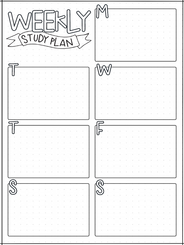 Weekly Study Schedule | PDF