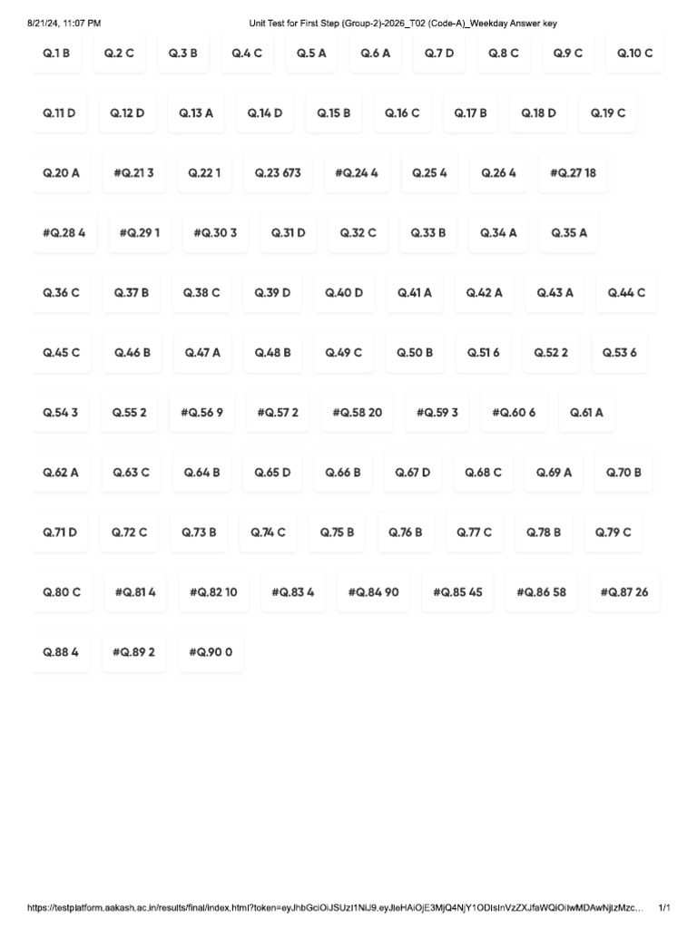 Ut 2 Answer Key | PDF
